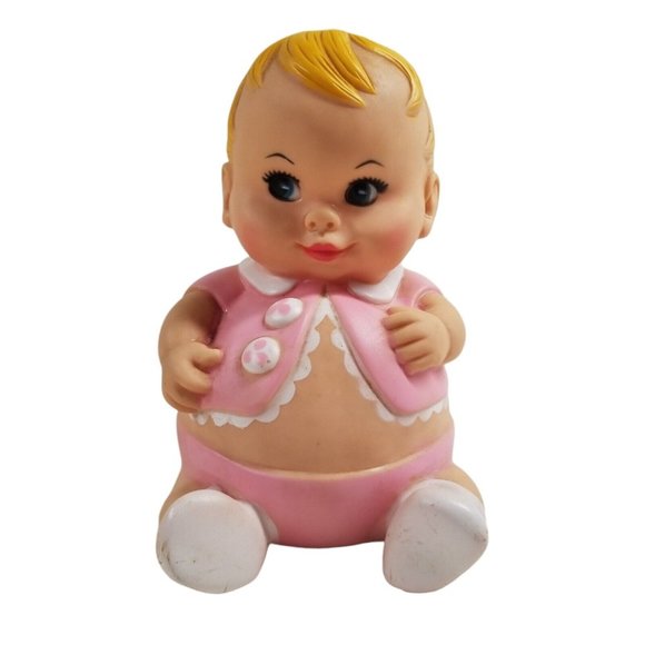 Uneeda Doll Co | Toys | Vintage Baby Squeak Toy Doll Plum Pees 967 ...